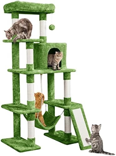 Cat Tree Cat Tower, 63in Multi-Level Cat Tree for Indoor Cats w/Sisal ...
