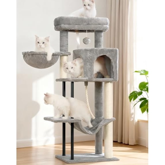 Cat Tree, Cat Tower for Indoor Cats, 43.3 inch Cat Tree Tower with ...