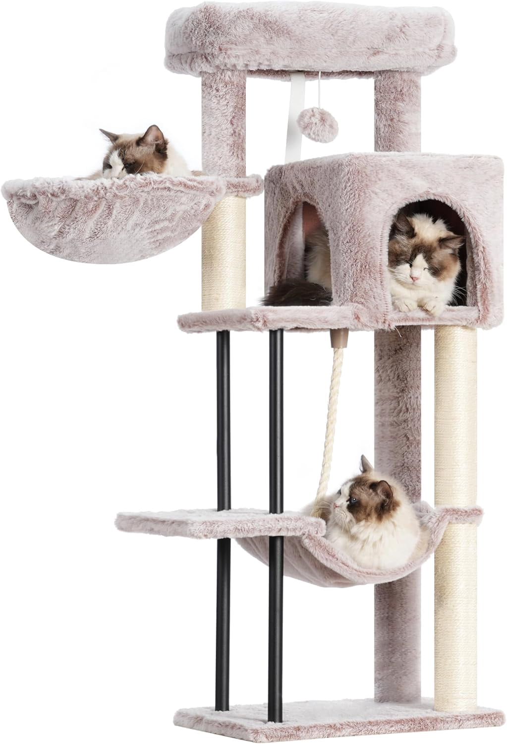 Cat Tree, Cat Tower for Indoor Cats, 43.3 inch Cat Tree Tower with ...