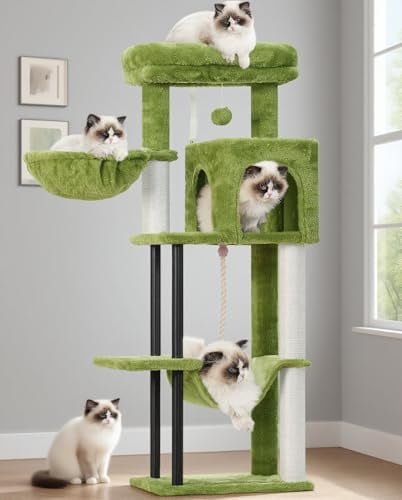 Cat Tree, Cat Tower for Indoor Cats, 43.3 inch Cat Tree Tower with ...