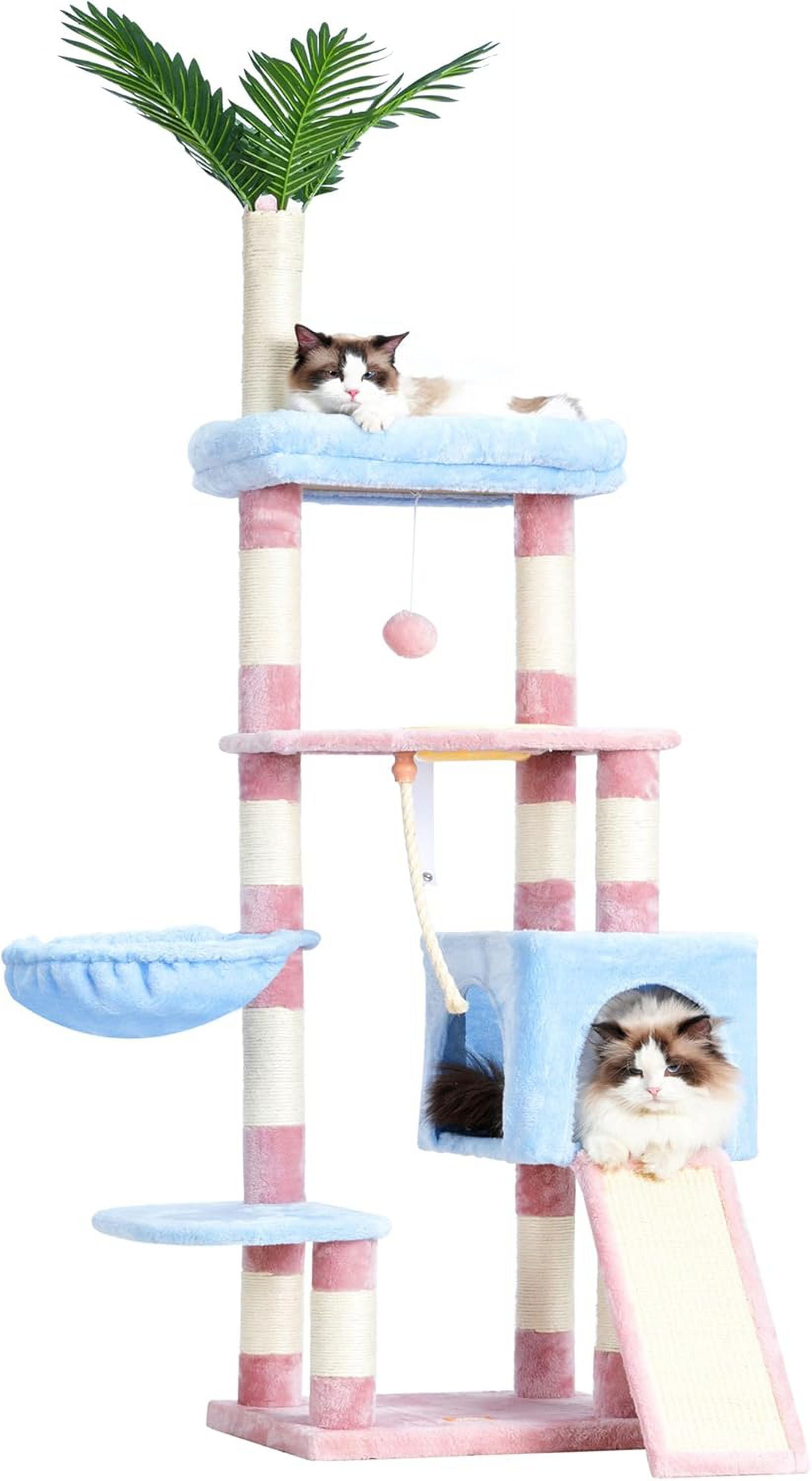 Cat Tree,Cat Tower for Indoor Cats, 65.4 inches Cat Condo with Perches ...