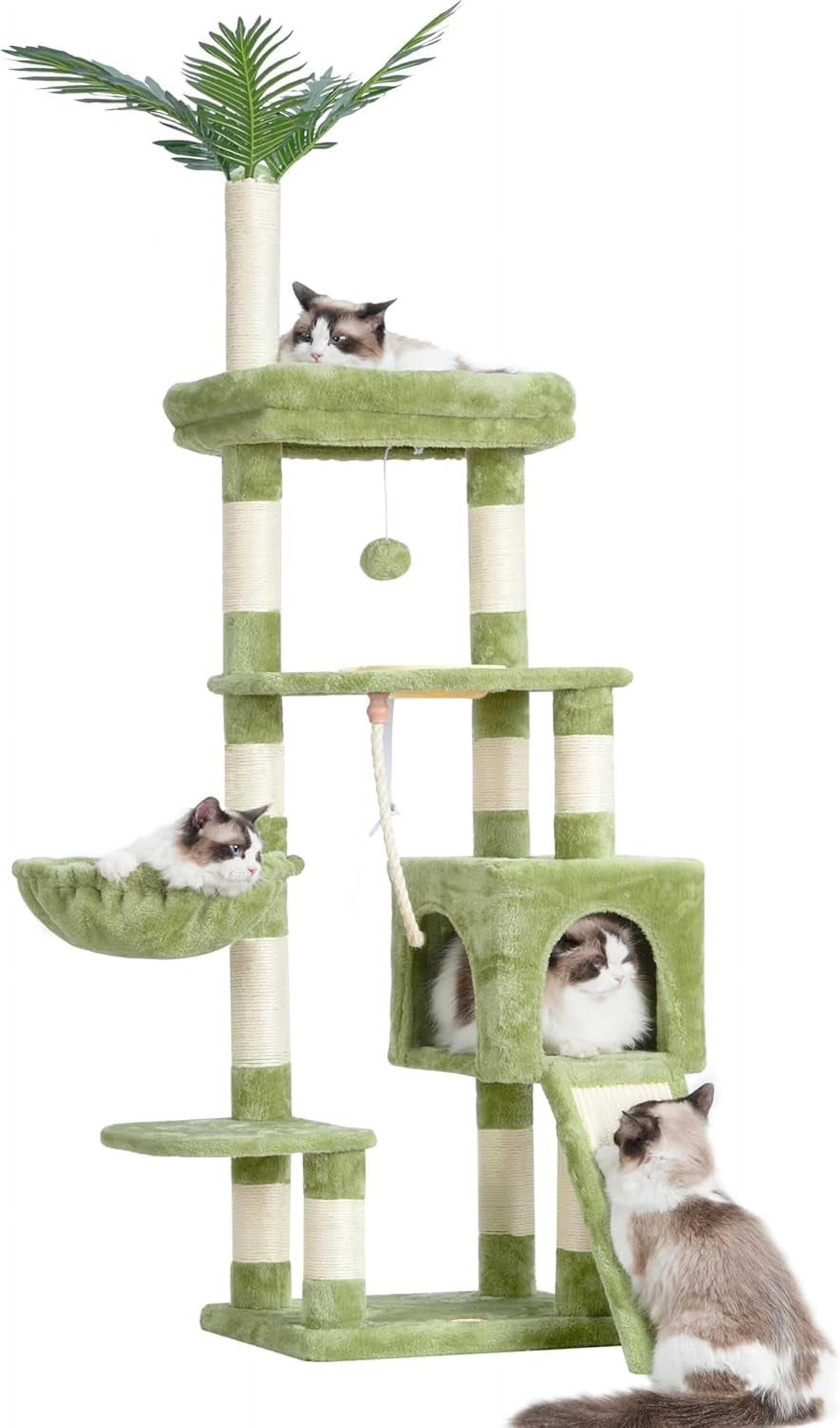 Cat Tree,Cat Tower for Indoor Cats, 65.4 inches Cat Condo with Perches ...