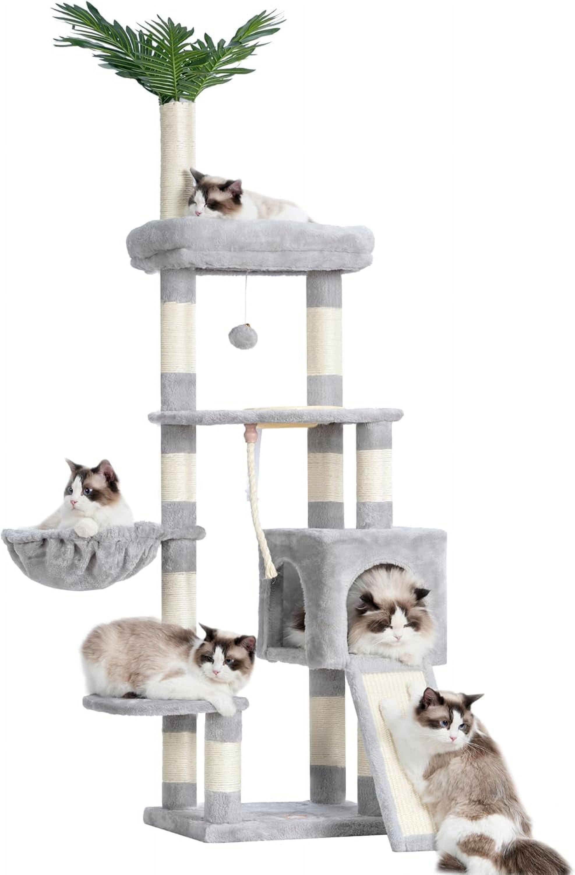 Cat Tree,Cat Tower for Indoor Cats, 65.4 inches Cat Condo with Perches ...