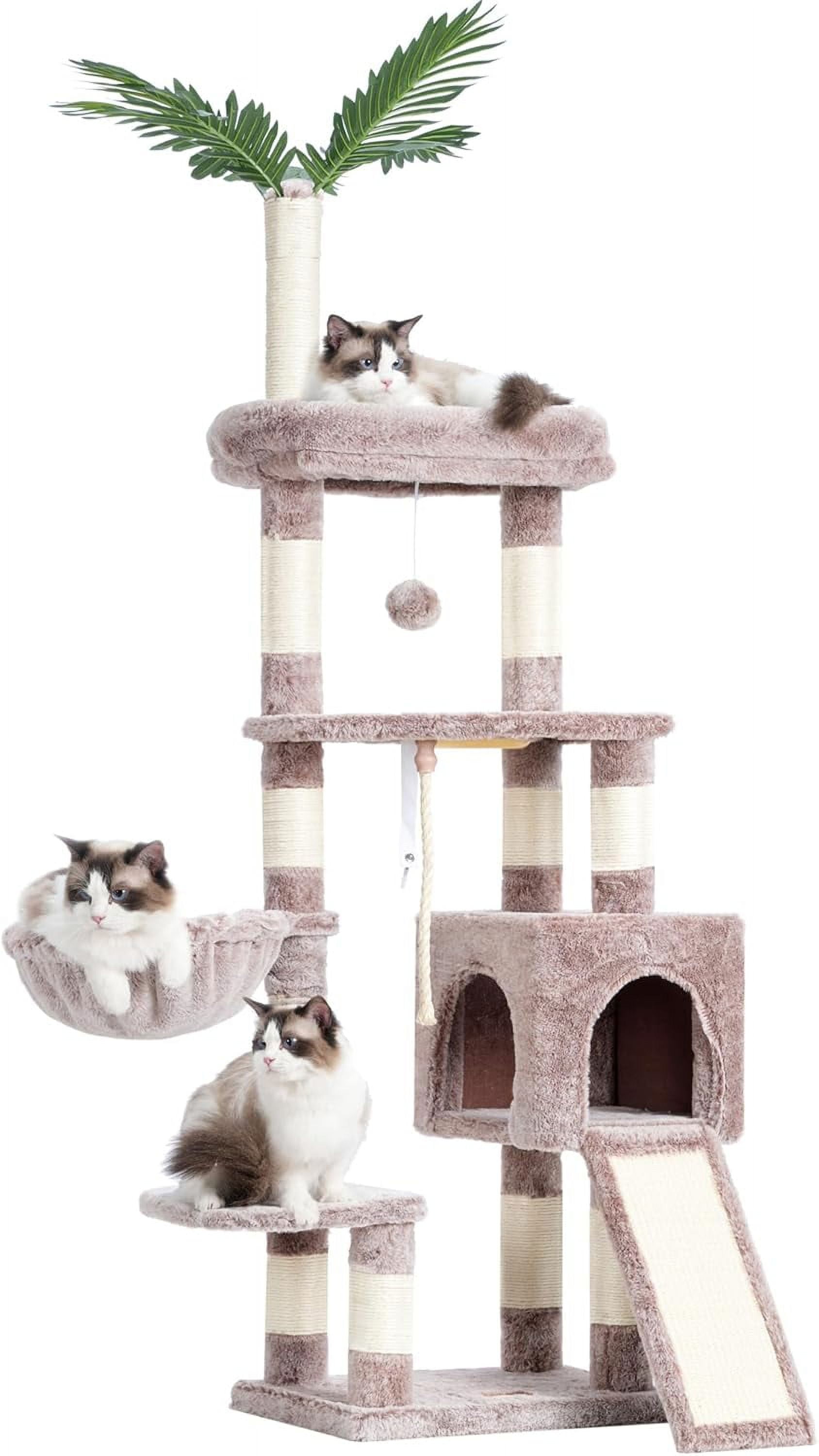 Cat Tree,Cat Tower for Indoor Cats, 65.4 inches Cat Condo with Perches ...