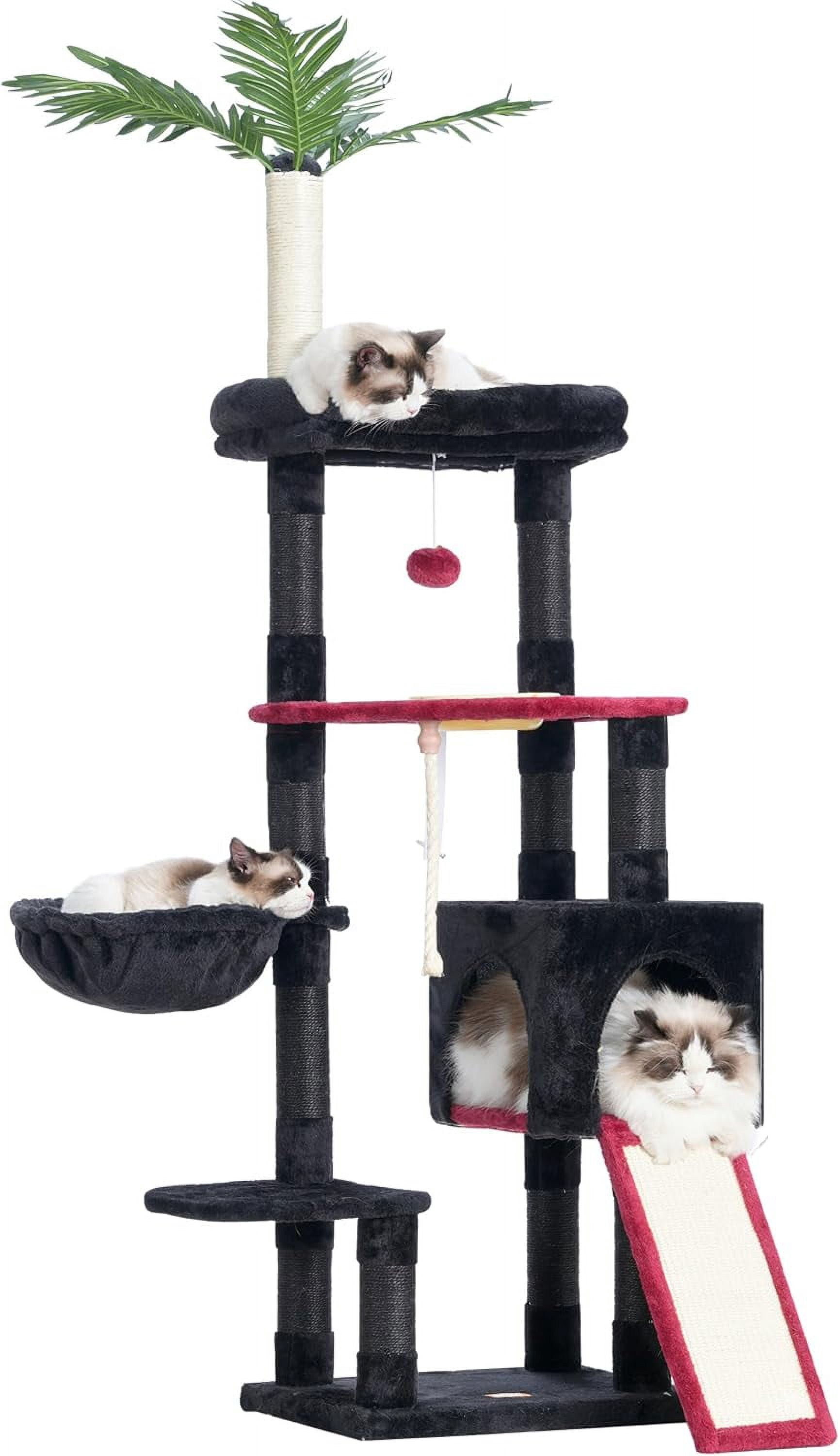 Cat Tree,Cat Tower for Indoor Cats, 65.4 inches Cat Condo with Perches ...