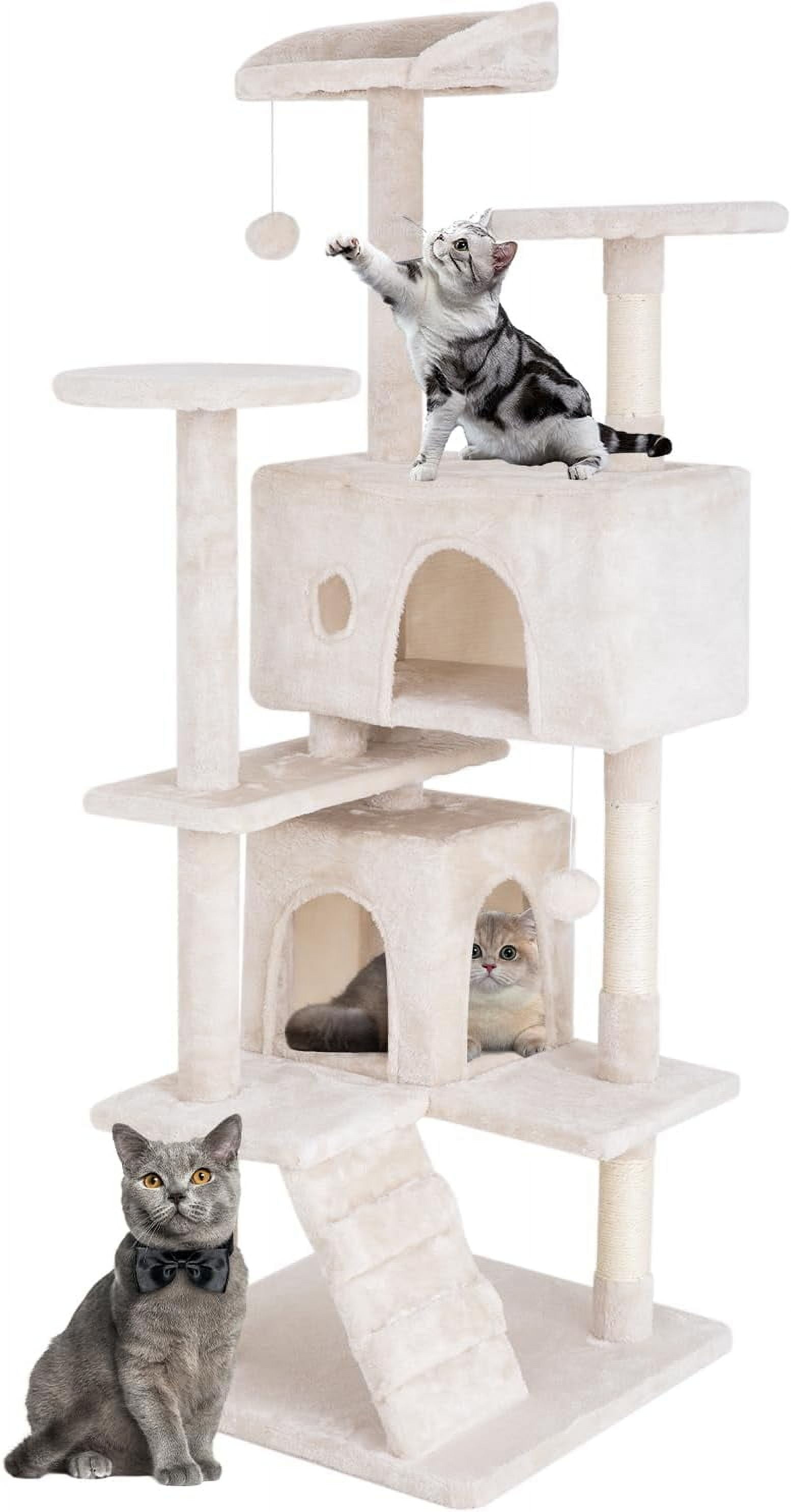Cat Tree Cat Tower for Indoor Cats Cat House with Replaceable and ...