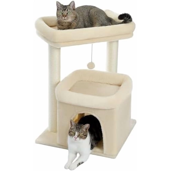 Cat Tree Cat Tower for Large Cats with Sisal-Covered Scratching Posts ...