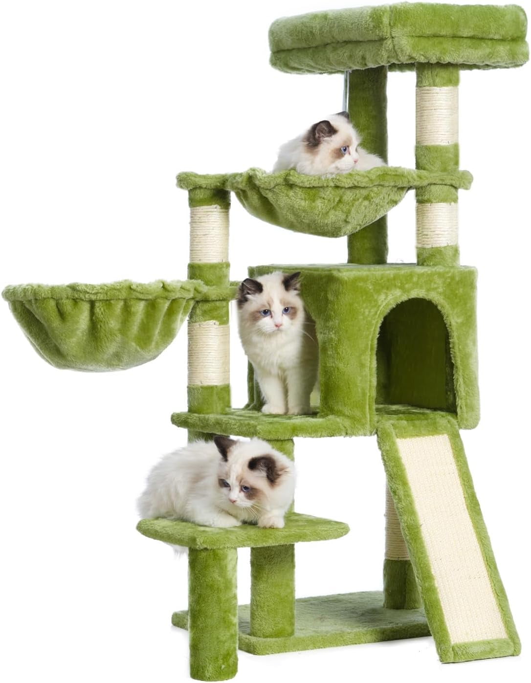 Cat Tree, Cat Tower with condo, 2 Baskets, Large Platform, Scratch ...