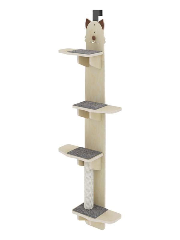 Cat Tree Door Mounted Cat Climber丨Cat Shelves Cat Ladder with Removable ...