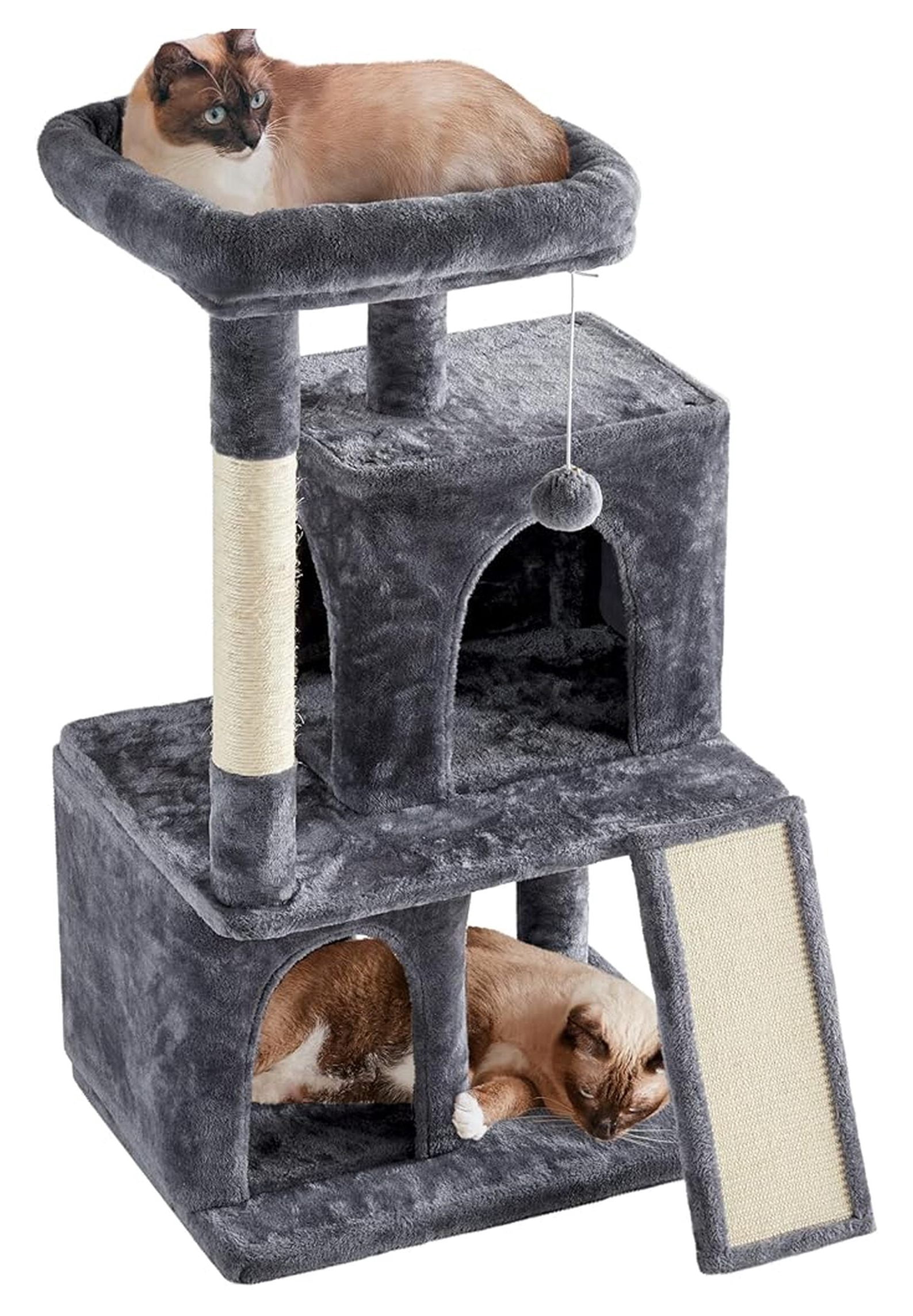 Cat Tree for Indoor Cats, 42in Cat Tower Condo with Plush Perch, Sisal ...