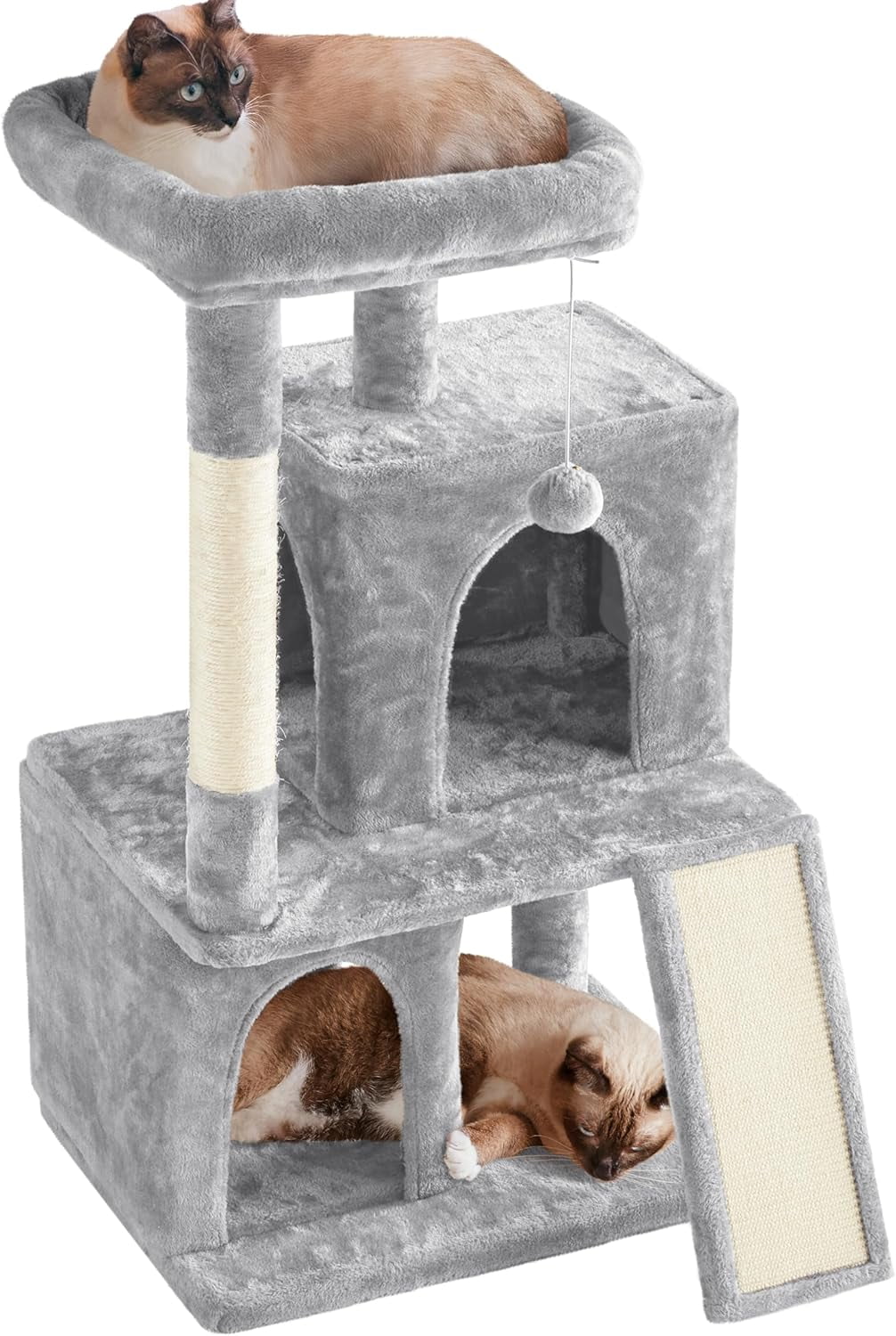 Cat Tree for Indoor Cats, Cat Tower Condo with Oversized Plush Perch ...