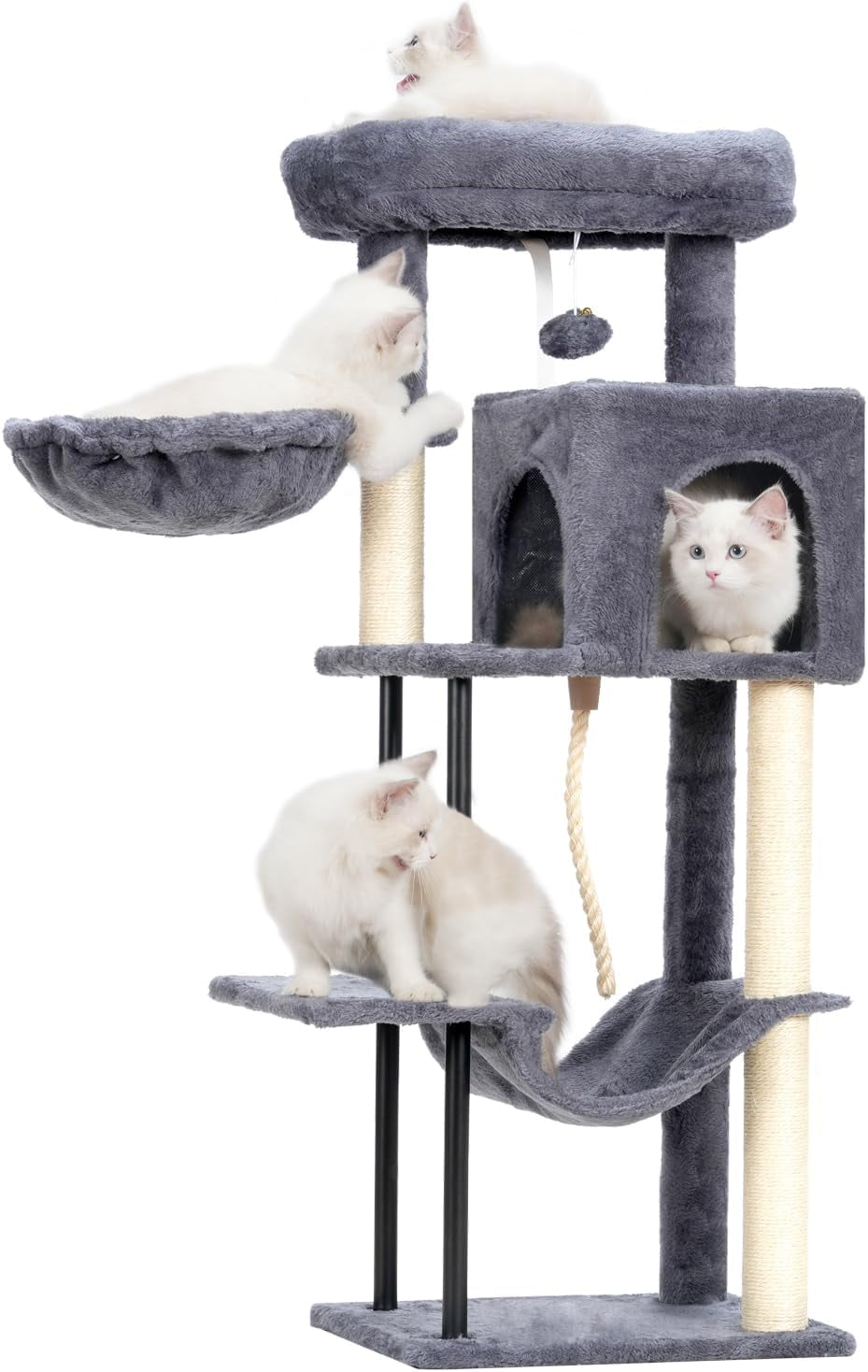 Cat Tree for Indoor Cats with Steel Legs(Sturdy and Robust), Cat Tower ...