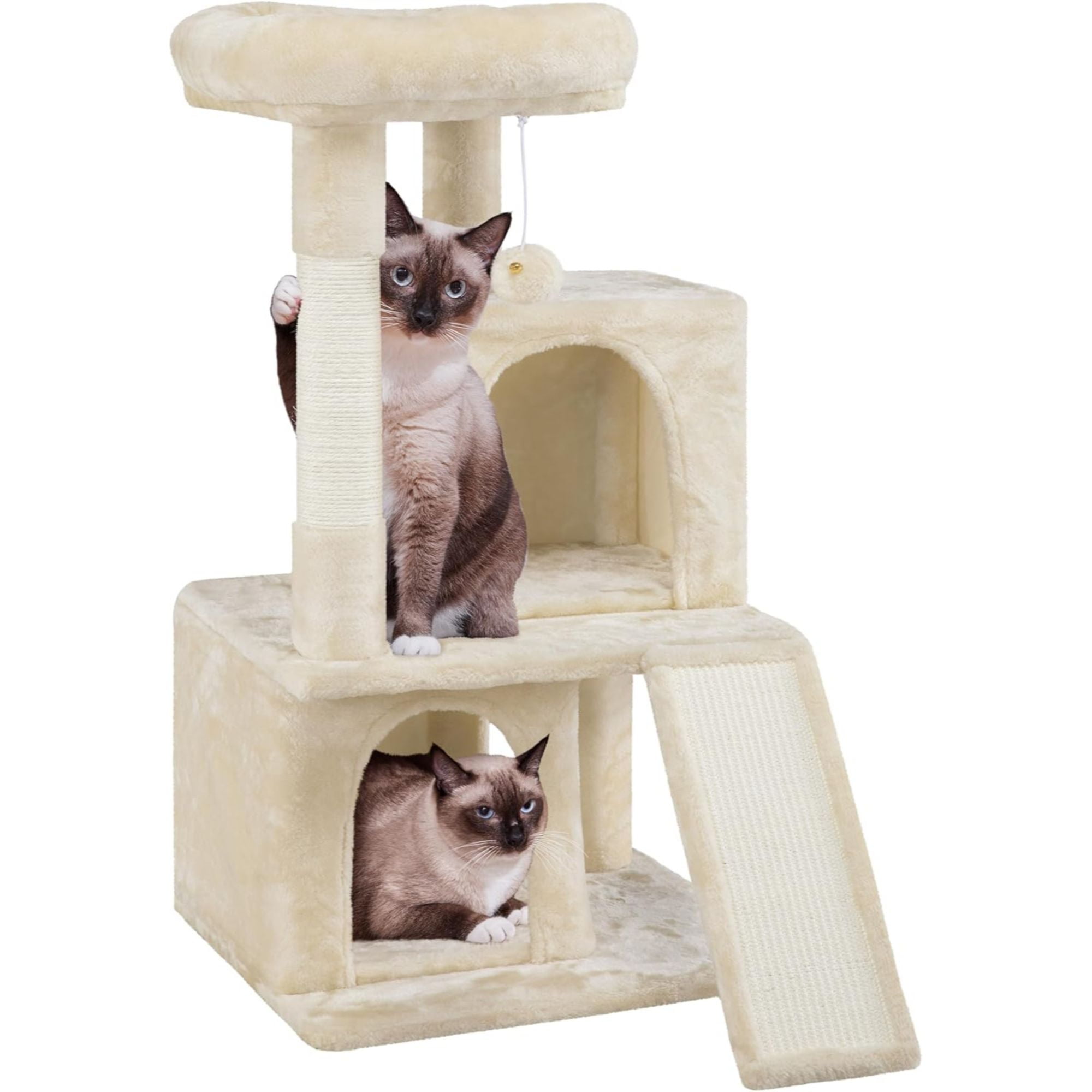 Cat Tree for Indoor Pets, 36in Tower Condo w/Extra Large Perch ...