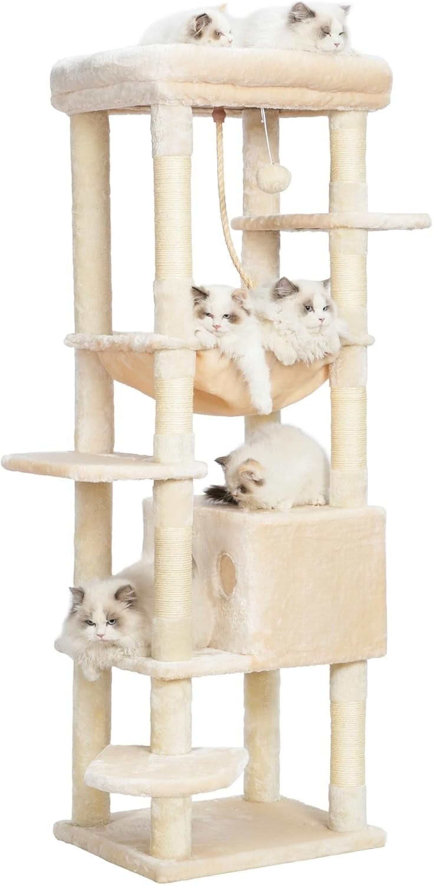 Cat Tree for Large Cats 20 lbs Heavy Duty,60 inches XXL Cat Tower for ...