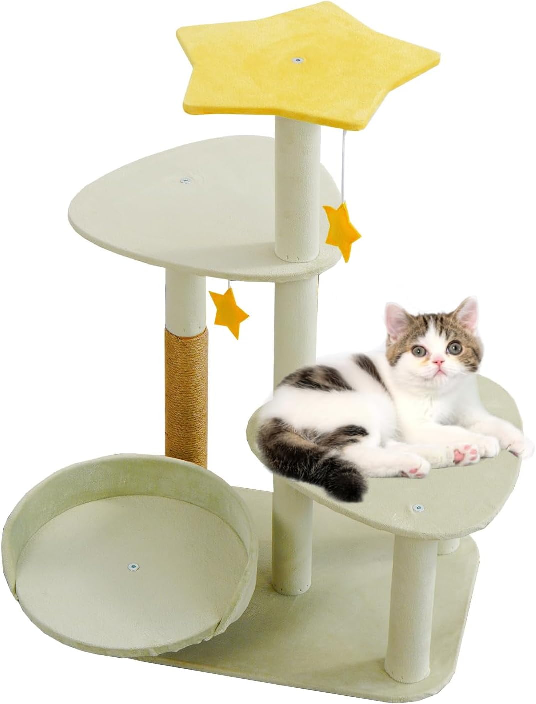 Cat Tree for Small Cats, 31" Multi-Level Cats Tower with Sisal Scratching Post, Cat Climbing ...