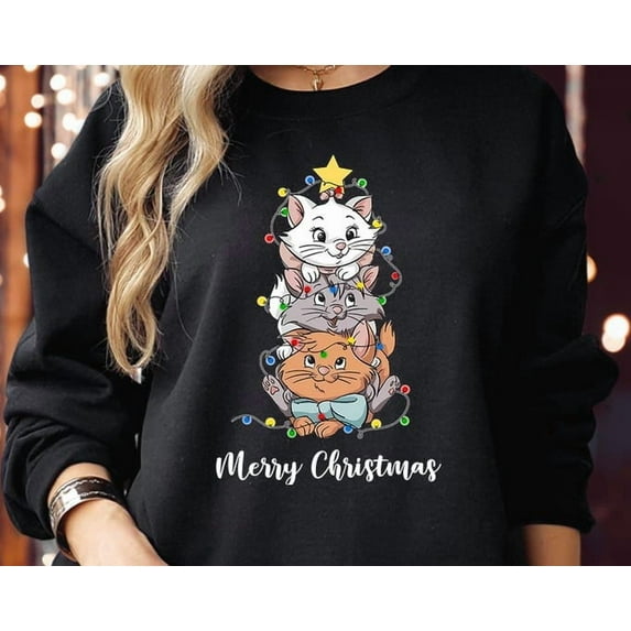 Cat Tree Sweatshirt, Triple Kitten Stack Jumper, Kitten Family Pullover ...