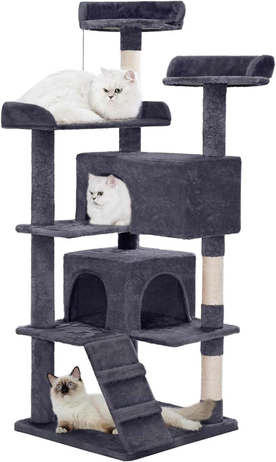 Cat Tree Tower 56in Cat Tower for Indoor Cats Kitten Tree Multi-Level ...