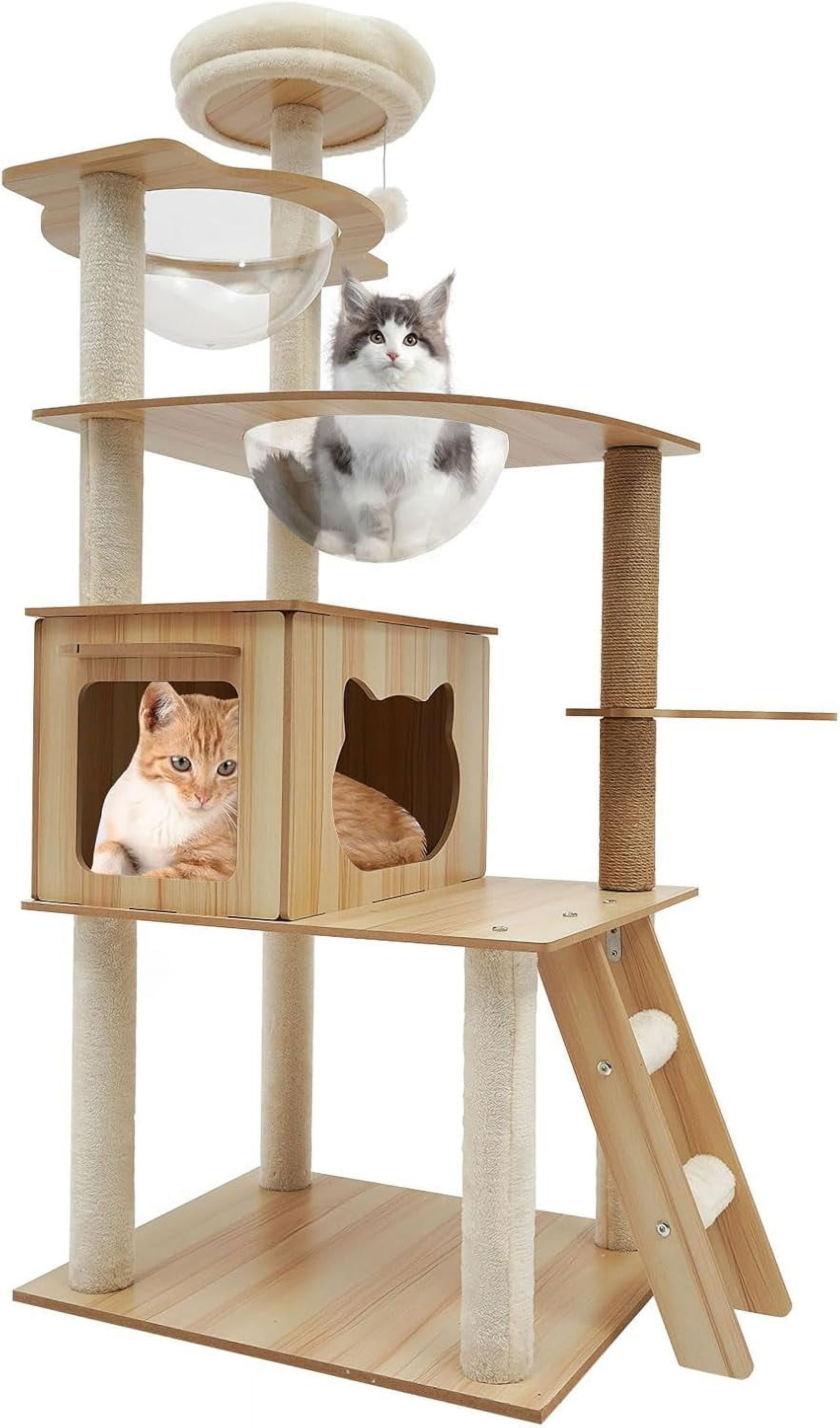 Cat Tree Tower Cat Climbing Tower Multi-Level Cat Tower Cat Tree with ...