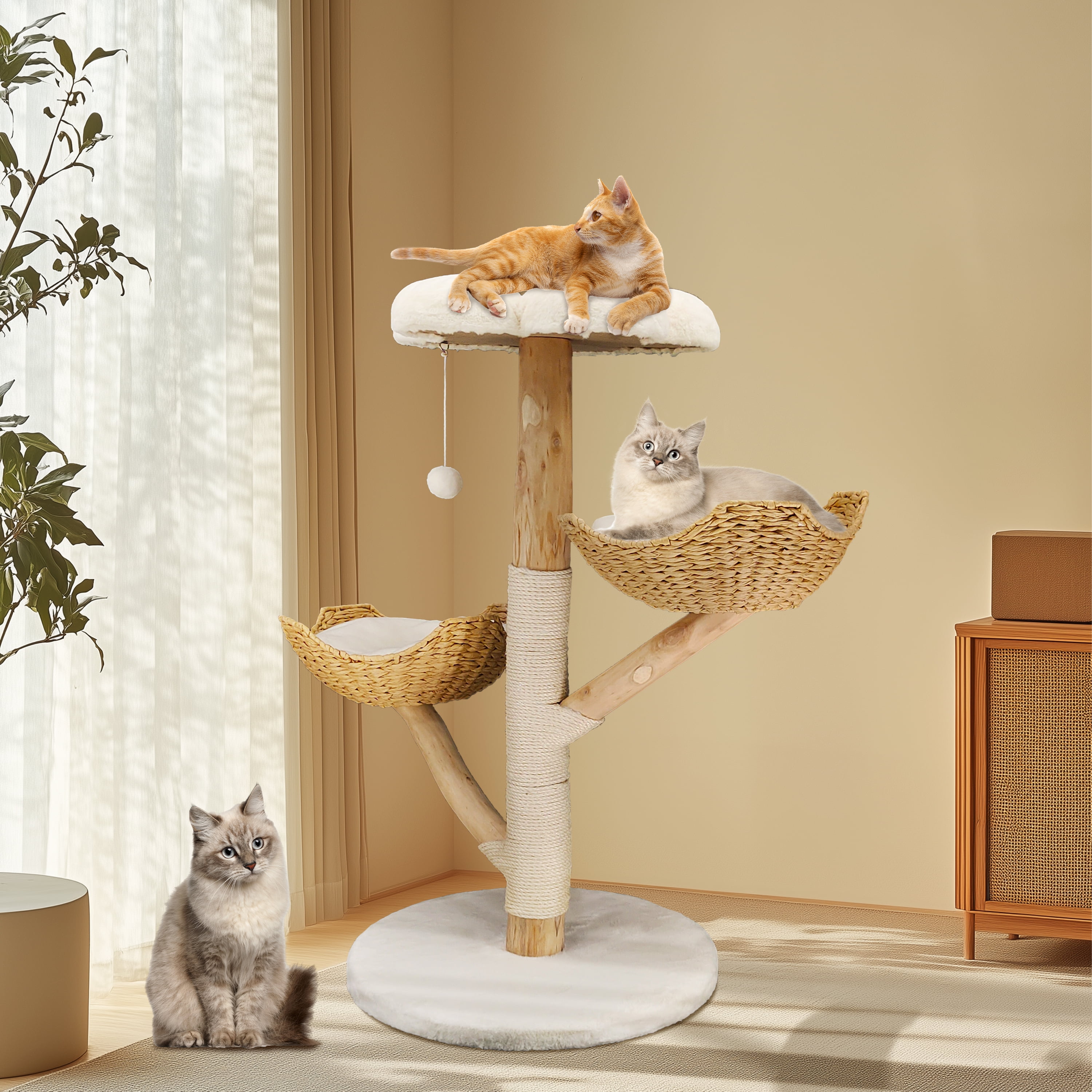 Cat Tree Tower Condo Furniture Scratch Post for Kittens Pet House Play ...
