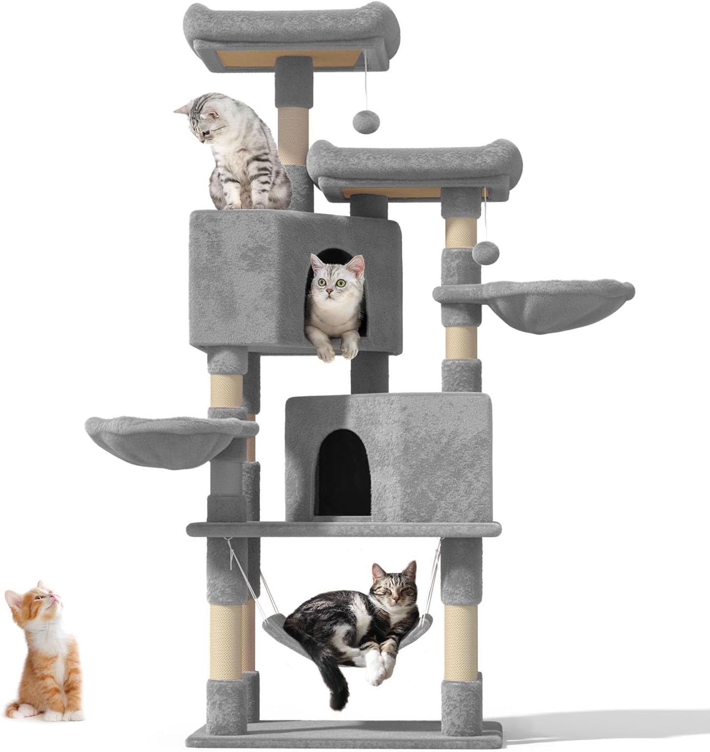 Cat Tree Tower for Indoor Cats Large Adult,Cute/Tall Modern Cat Tree ...