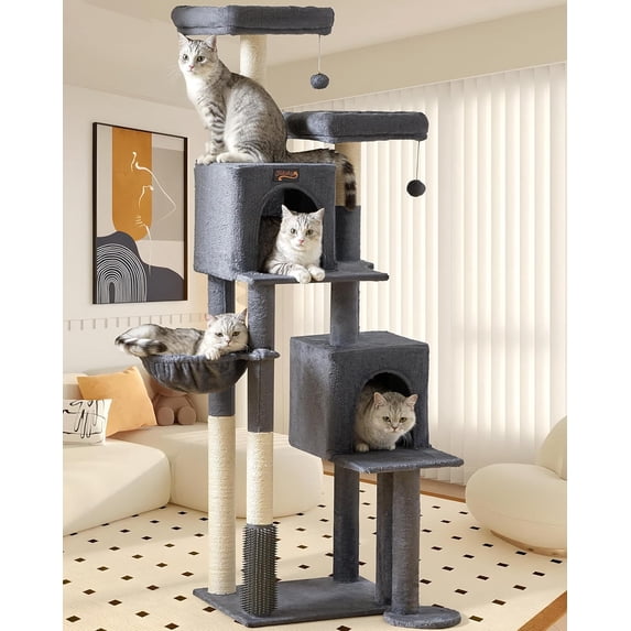 Cat Tree Tower for Indoor Cats Large Adult - Heavy Duty Extra Wide ...