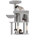 Cat Tree Tower, Scratching Posts with Cozy Condo, Padded Bed, Hammock ...