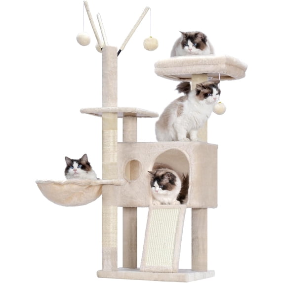 Cat Tree Tower, Scratching Posts with Removable Toys, Cozy Condo ...