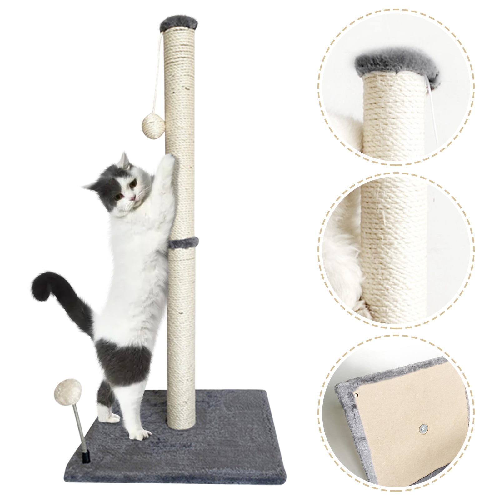Cat Tree Tower Vertical Scratching Post With Jute, Cat Climbing ...