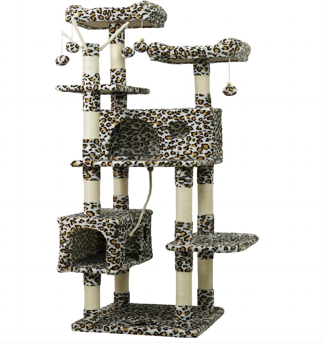 Cat Tree Tower for Indoor Cats,64 inches Large Multi-Level Cat Activity ...