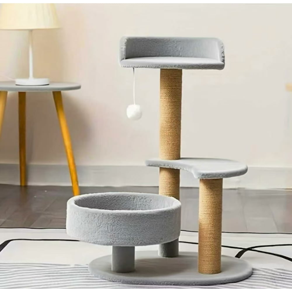 Cat Tree Tower for Indoor Cats, Multi-tiered cat tree with scratching ...