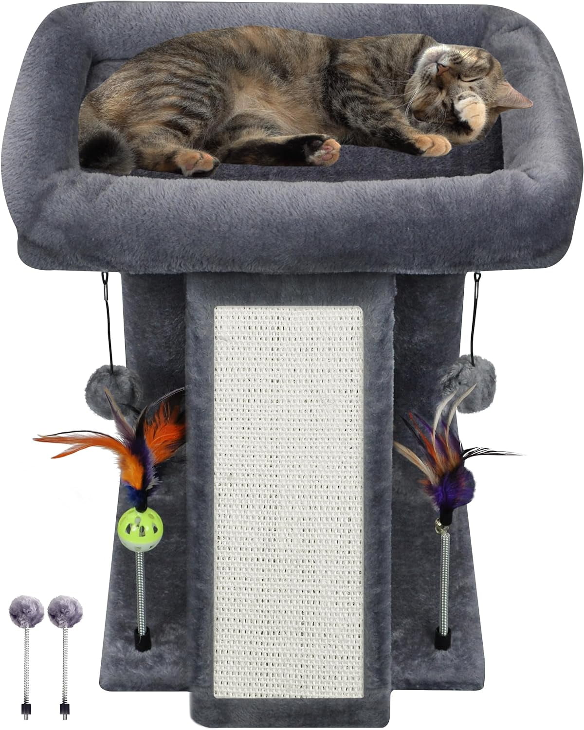 Cat Tree Tower with Cat Scratching Post for Indoor Cats, Activity ...