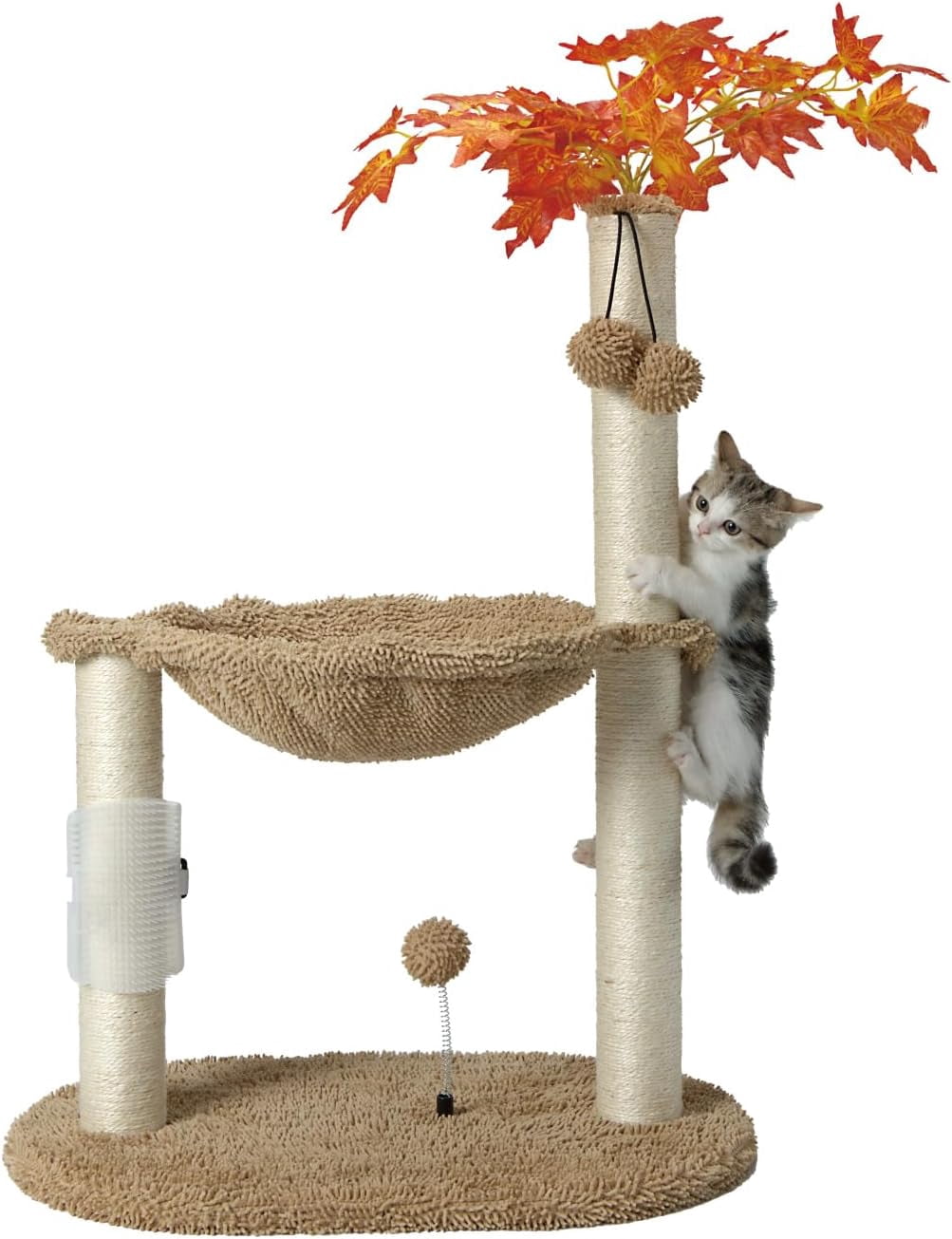 Cat Tree for Indoor Cats 35" Tall Cat Scratching Post with Large Cat ...