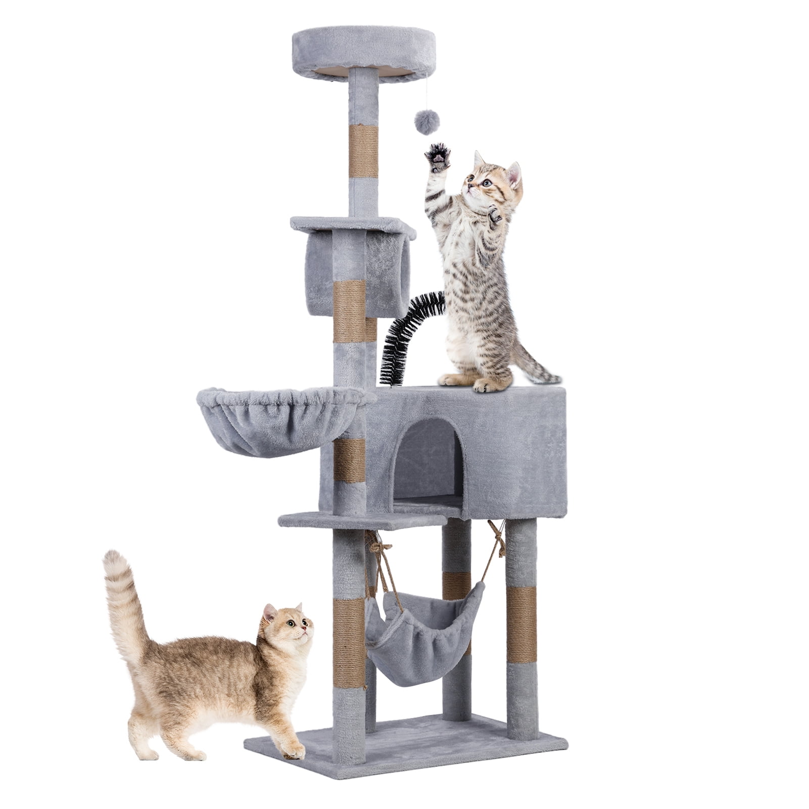 Cat Tree for Large Cats and Indoor Cats, Plush Tall Cat Tower with ...