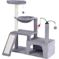 Cat Tree with Cat Condo and Big Hammock, Grey - Walmart.com