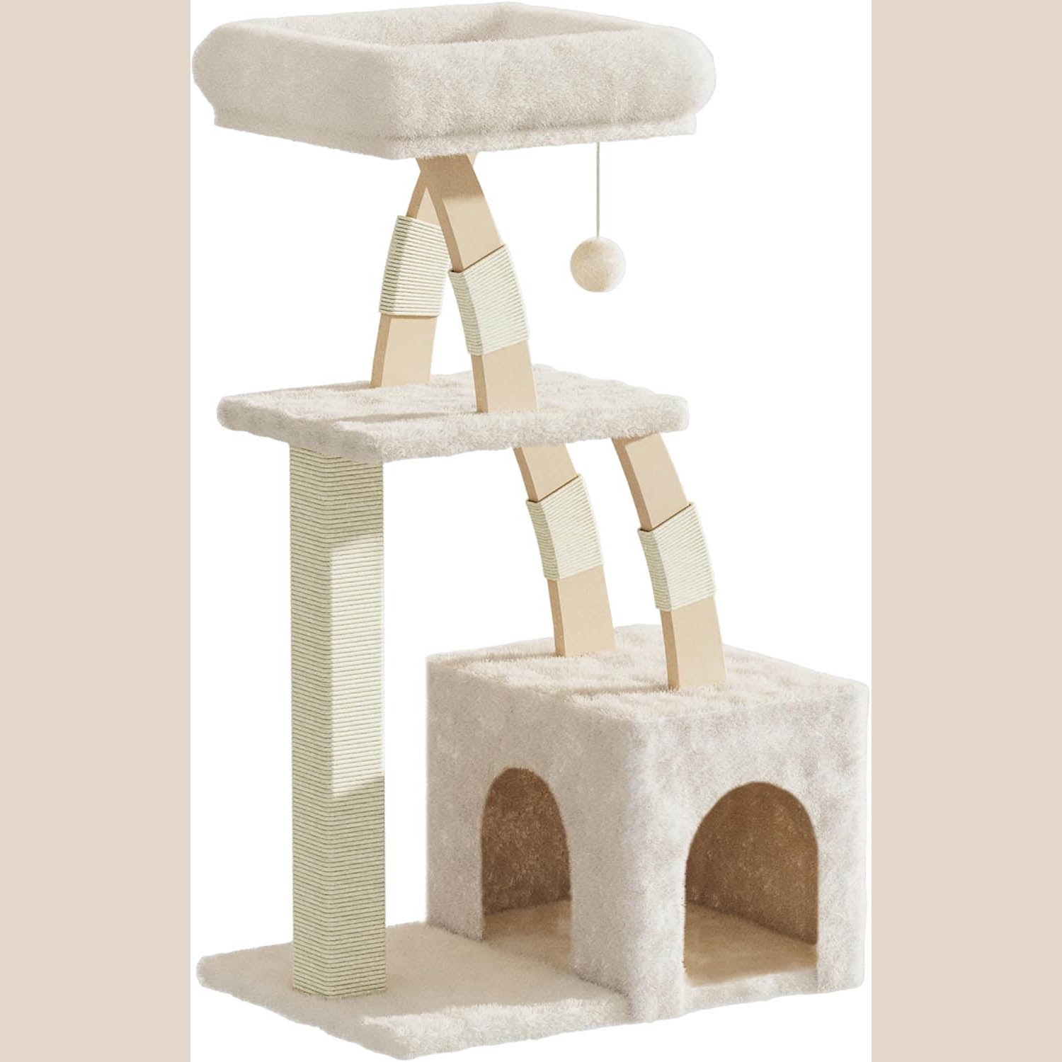 Cat Tree with Cozy Condo, Scratching Posts, Multi-Level Activity Center ...