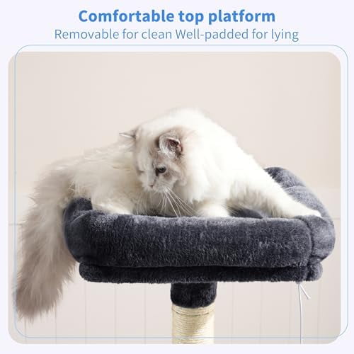 Cat Tree with Toy, Cat Tower Condo for Indoor Cats, Cat House with ...