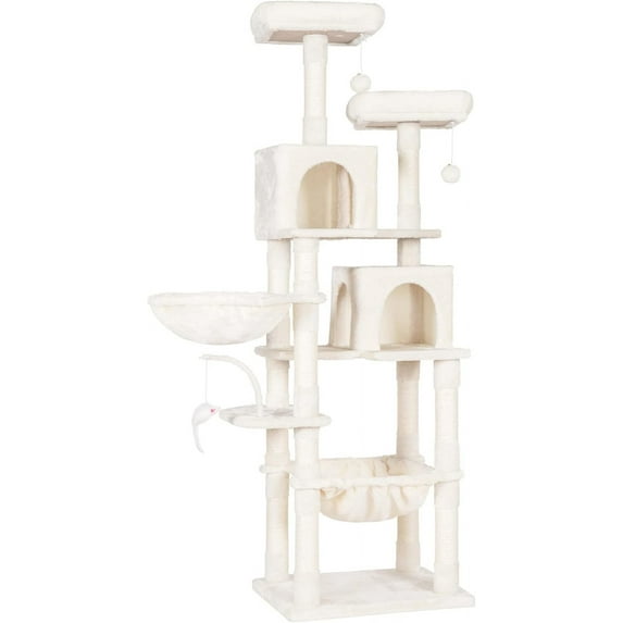Cat Tree with Toy, Cat Tower Condo for Indoor Cats, Cat House with ...