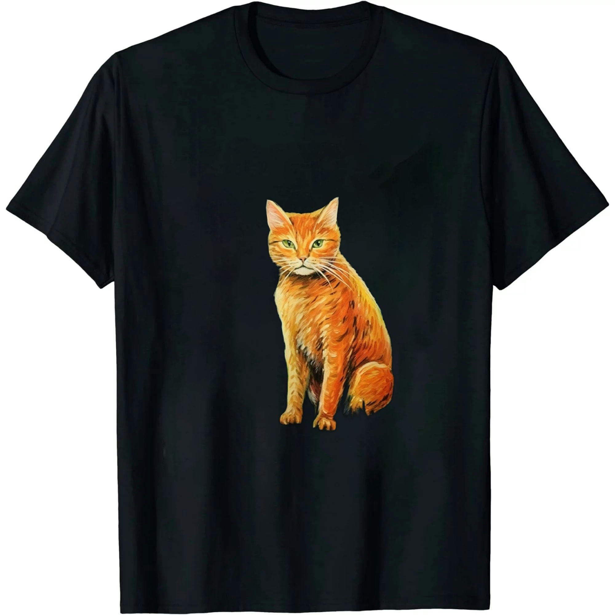 Cat Tshirt, Starry Night Cat, Womens Cat Shirt, Van Gogh Cat T-Shirt ...