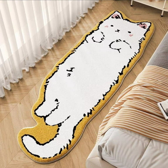 Cat Tufted Rug, Cat Shaped Rug, Cat Rug for Bedroom, Irregular Shaped ...
