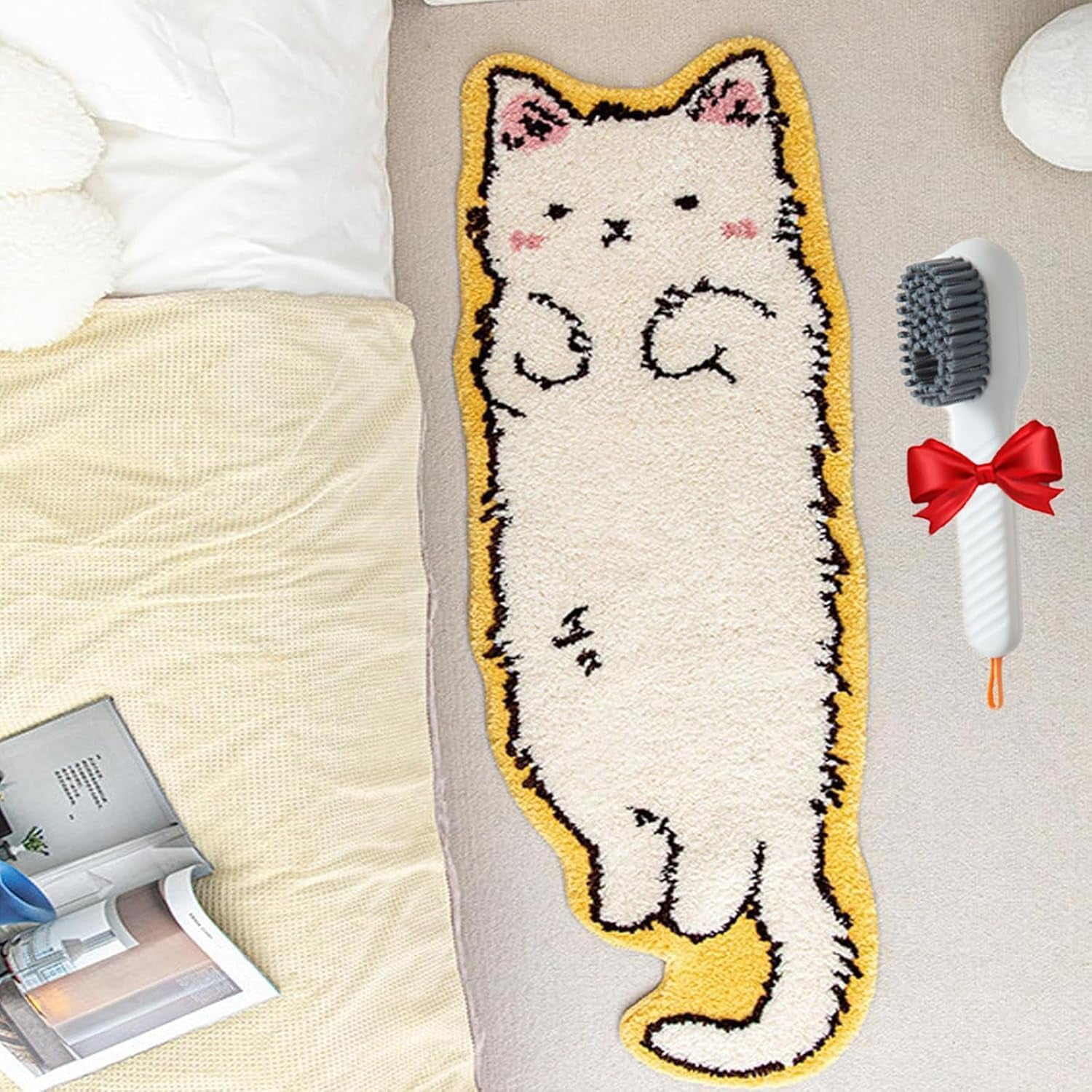 Cat Tufted Rug, Cat Shaped Rug, Cat Rug for Bedroom, Irregular Shaped ...