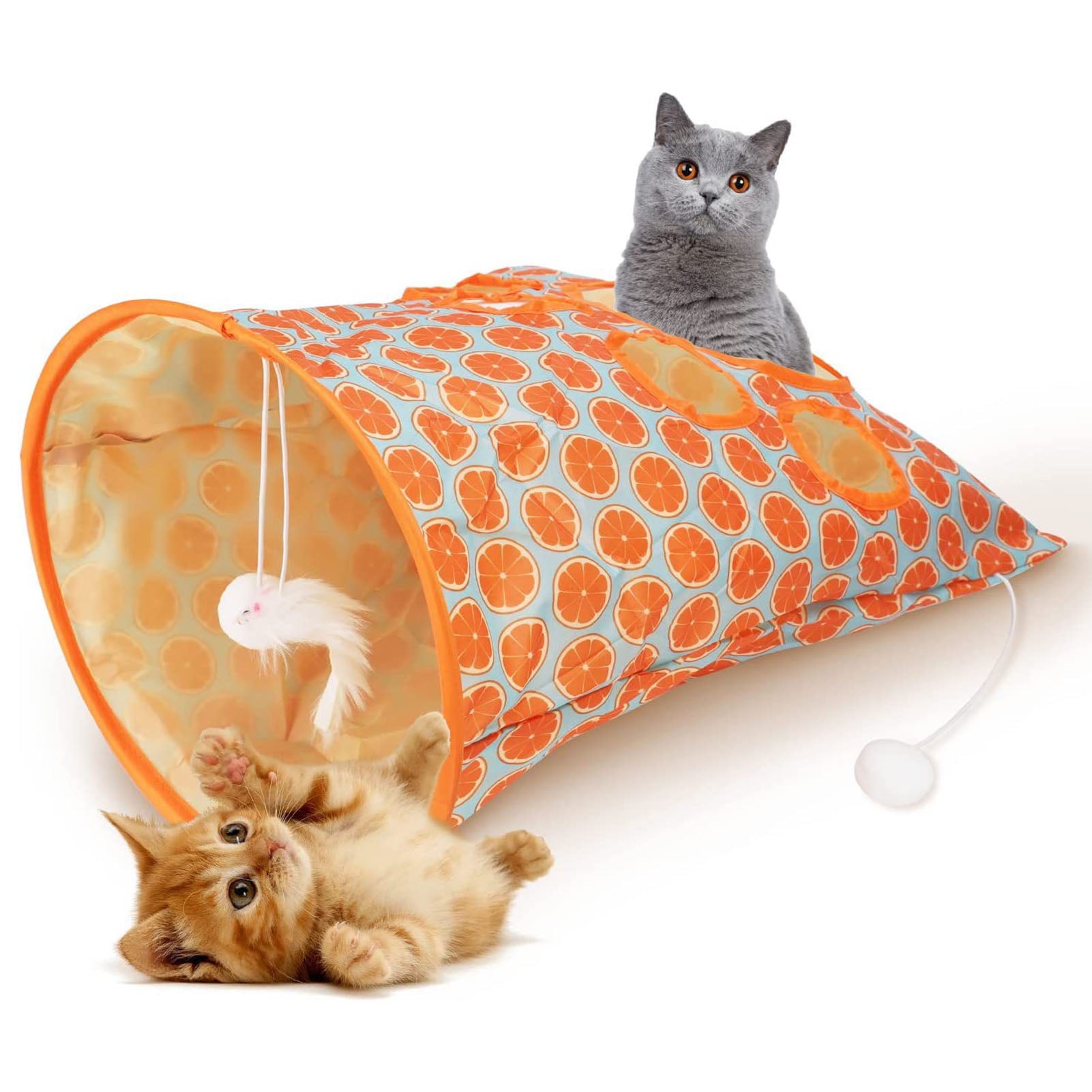 Cat Tunnel Bag Foldable Interactive 5 Holes Crinkle Sounds Tunnel Pet ...