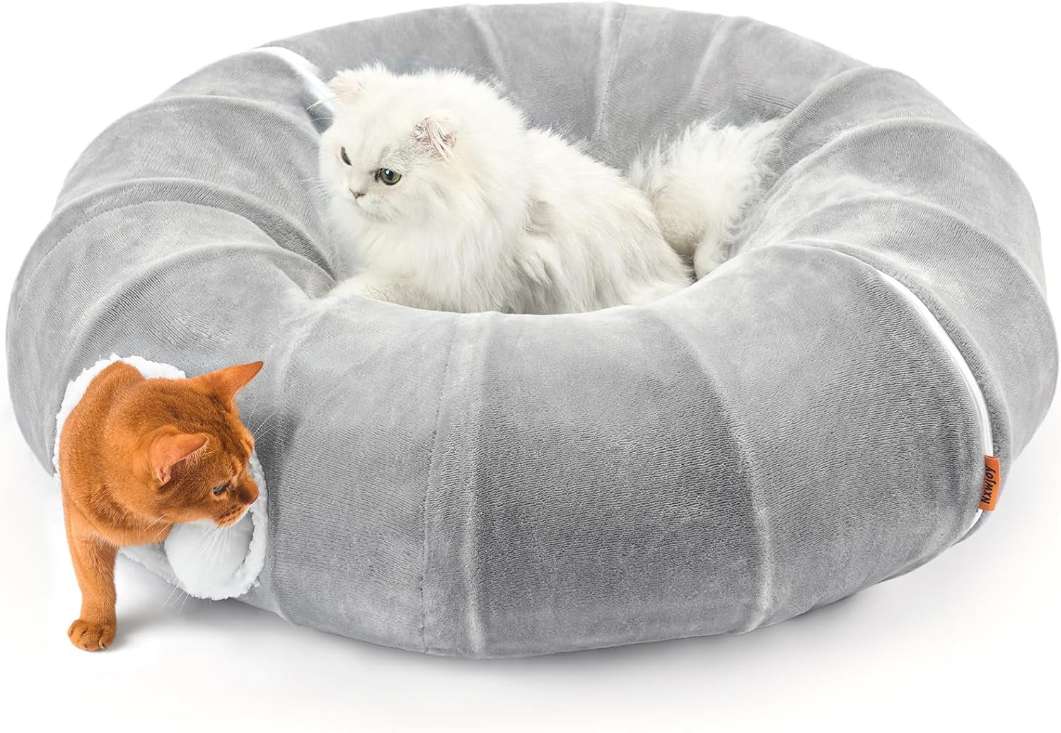 Cat Tunnel Bed 35.5 Inch XL Cat Donut Tunnels for Indoor Cats Cute ...
