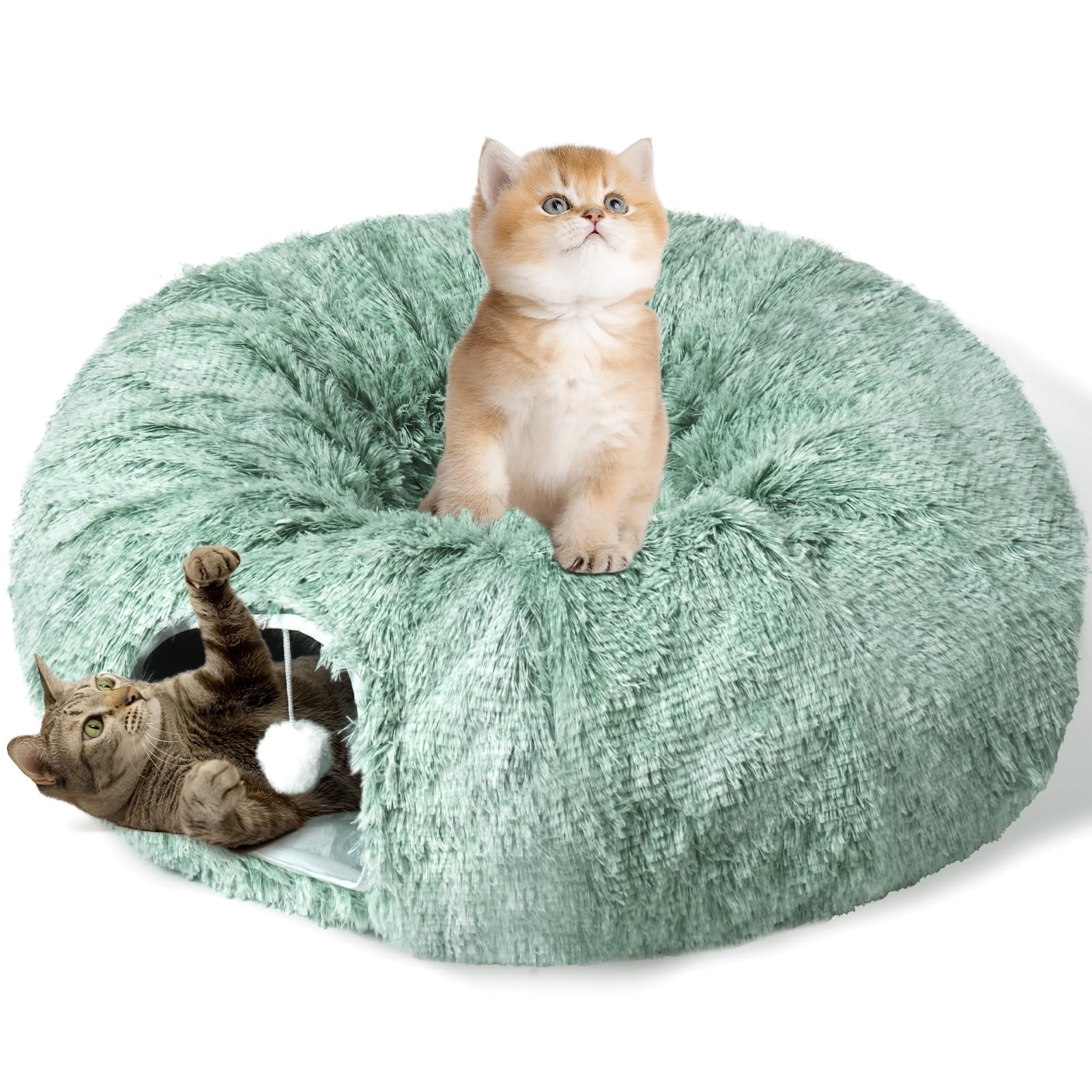 Cat Tunnel Bed for Indoor HYZ01 Cats, Catasaurus Peekaboo Cat Cave with ...