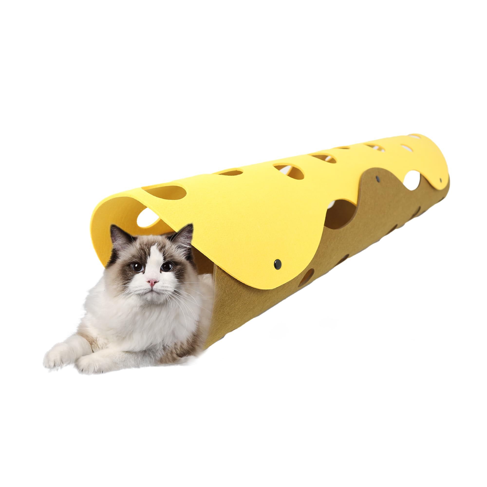 Cat Tunnel for Indoor, Foldable Felt Cat Tunnel Tube,DIY Cats Play Mat ...