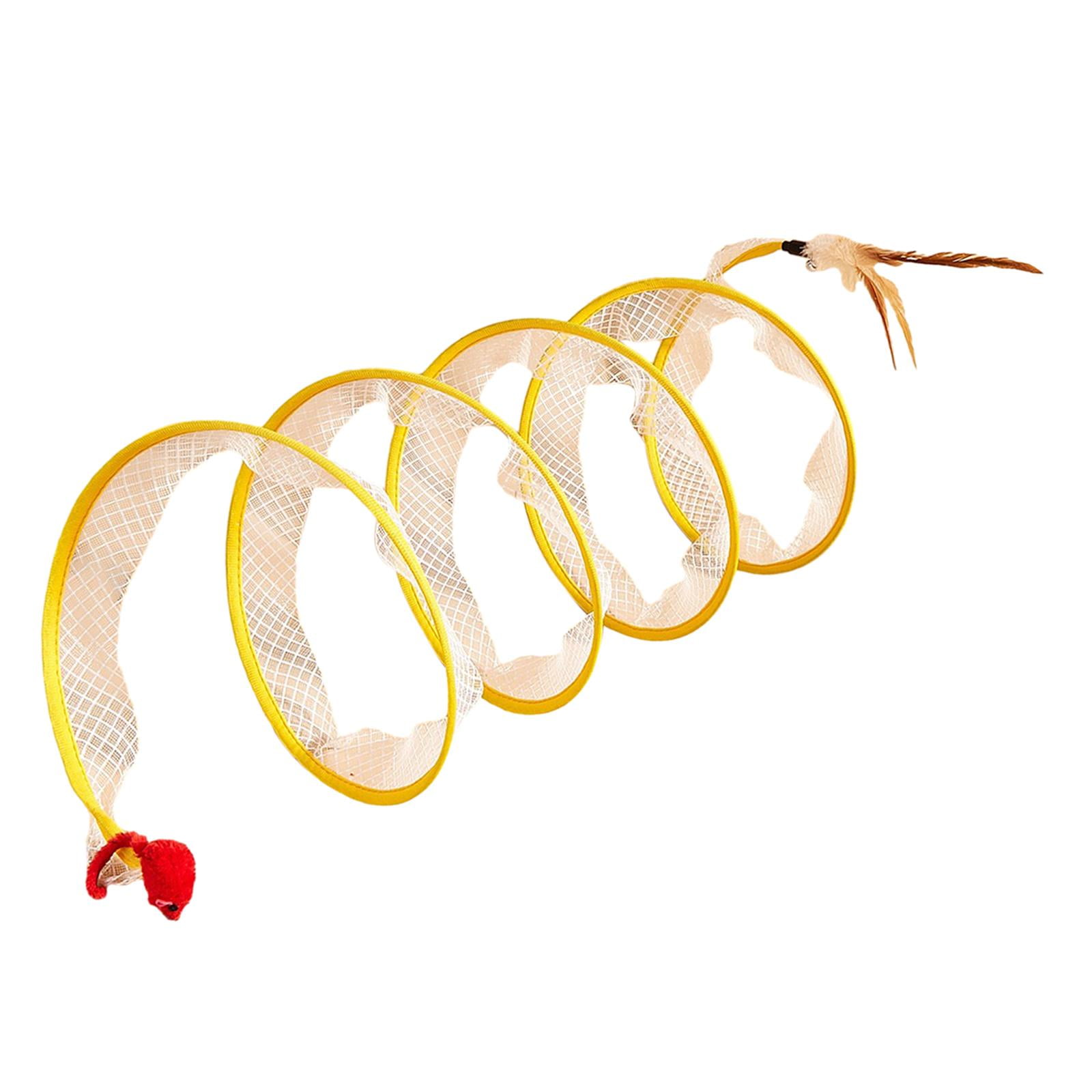 Cat Tunnel Tube Interactive Cat Toy Collapsible Tubes Spiral Tunnel Pet ...