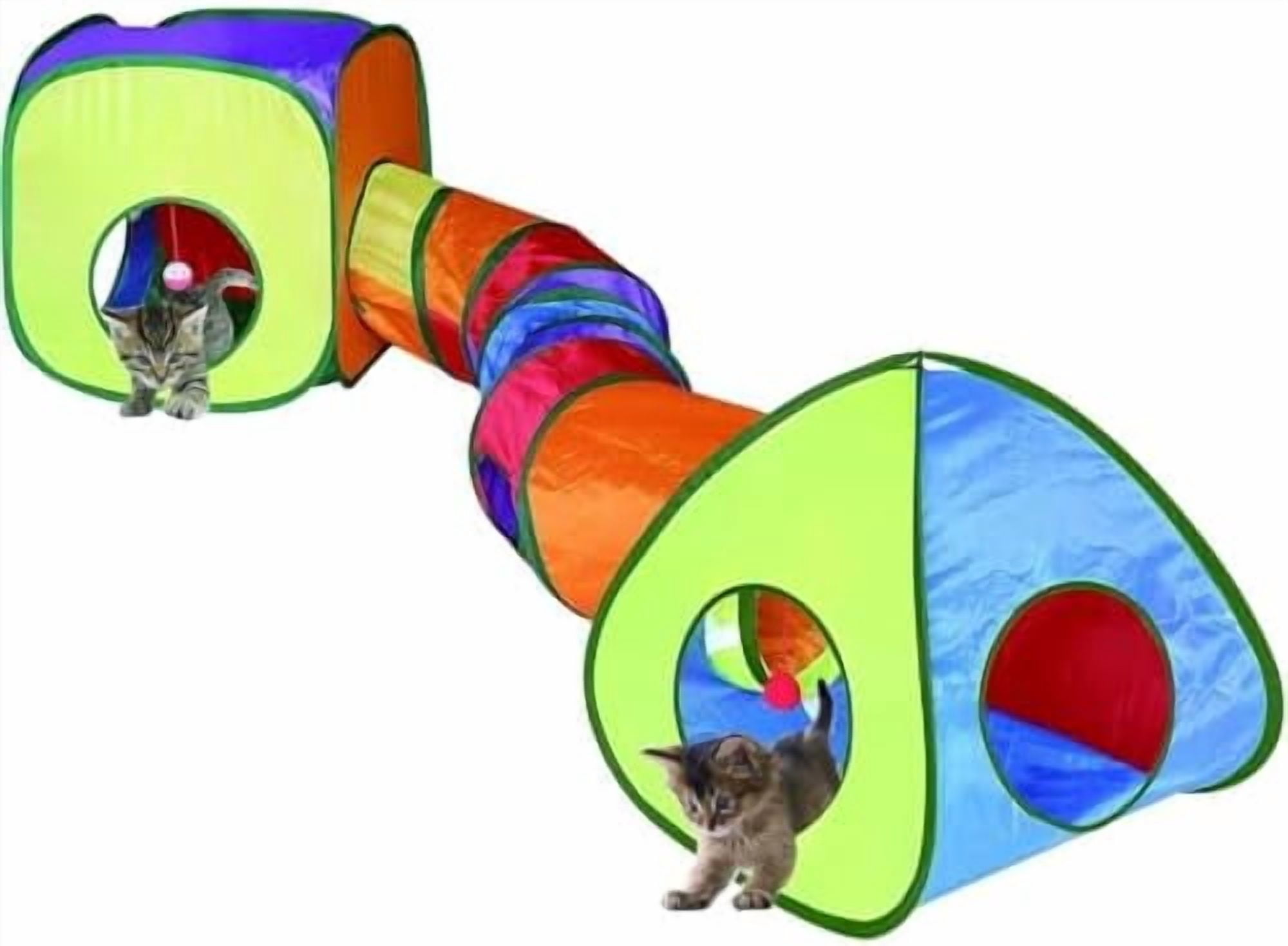 Cat Tunnel and Cubes Combo, Indoor Cat Tunnels with Play Ball ...