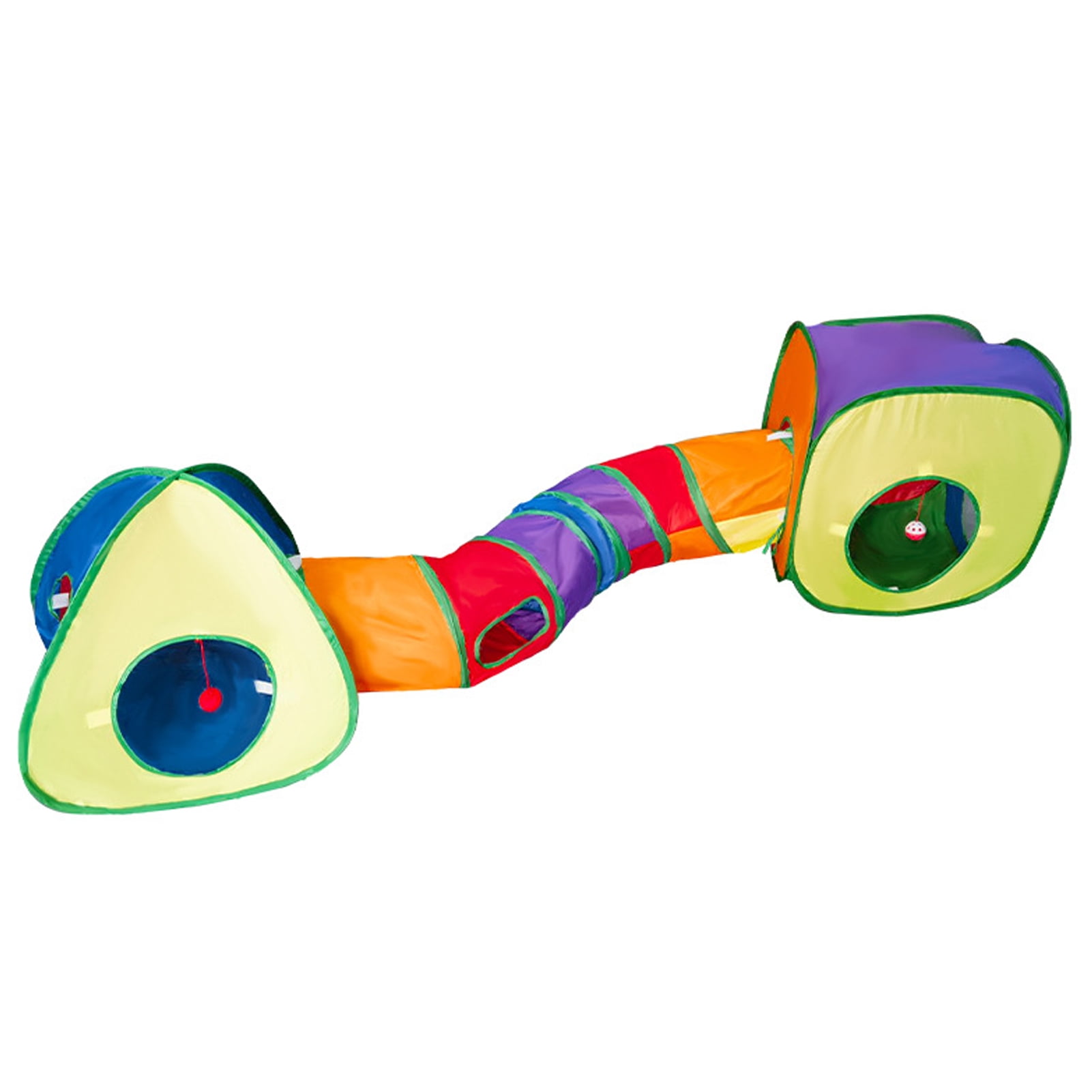 Cat Tunnel and Cubes Combo for Indoor Cats with Play Ball Collapsible ...