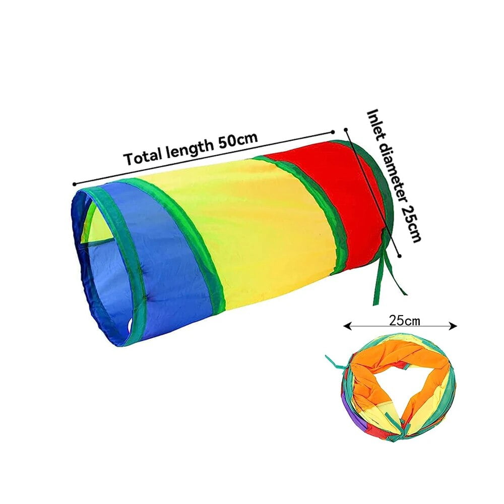 Cat Tunnels Tube Toys for Indoor Cats Collapsible Rabbits Pet Play ...