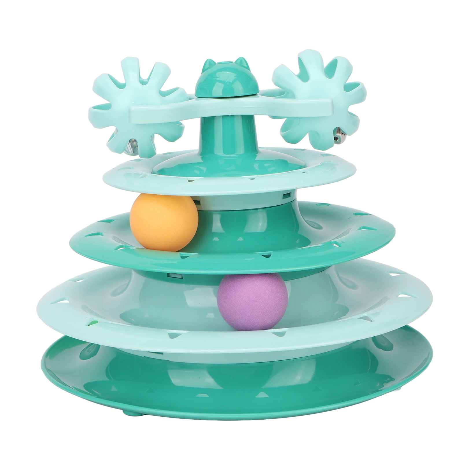 Cat Turntable Ball Multipurpose Fun Puzzle 4 Levels Cat Toy Roller for ...