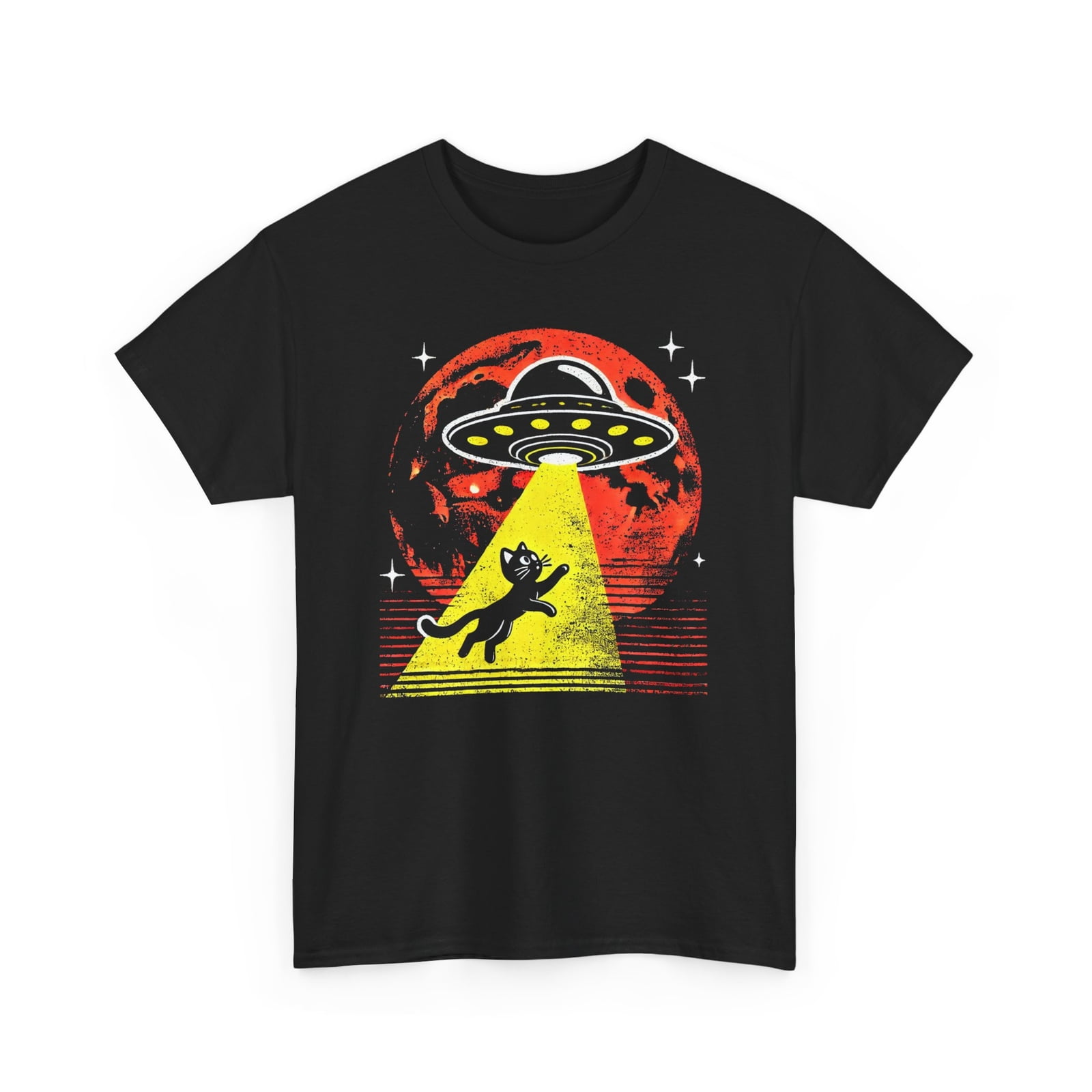 Cat & Ufo Alien T-Shirt | | Alien Abduction Shirt | Cat Shirt | UFO Tee ...